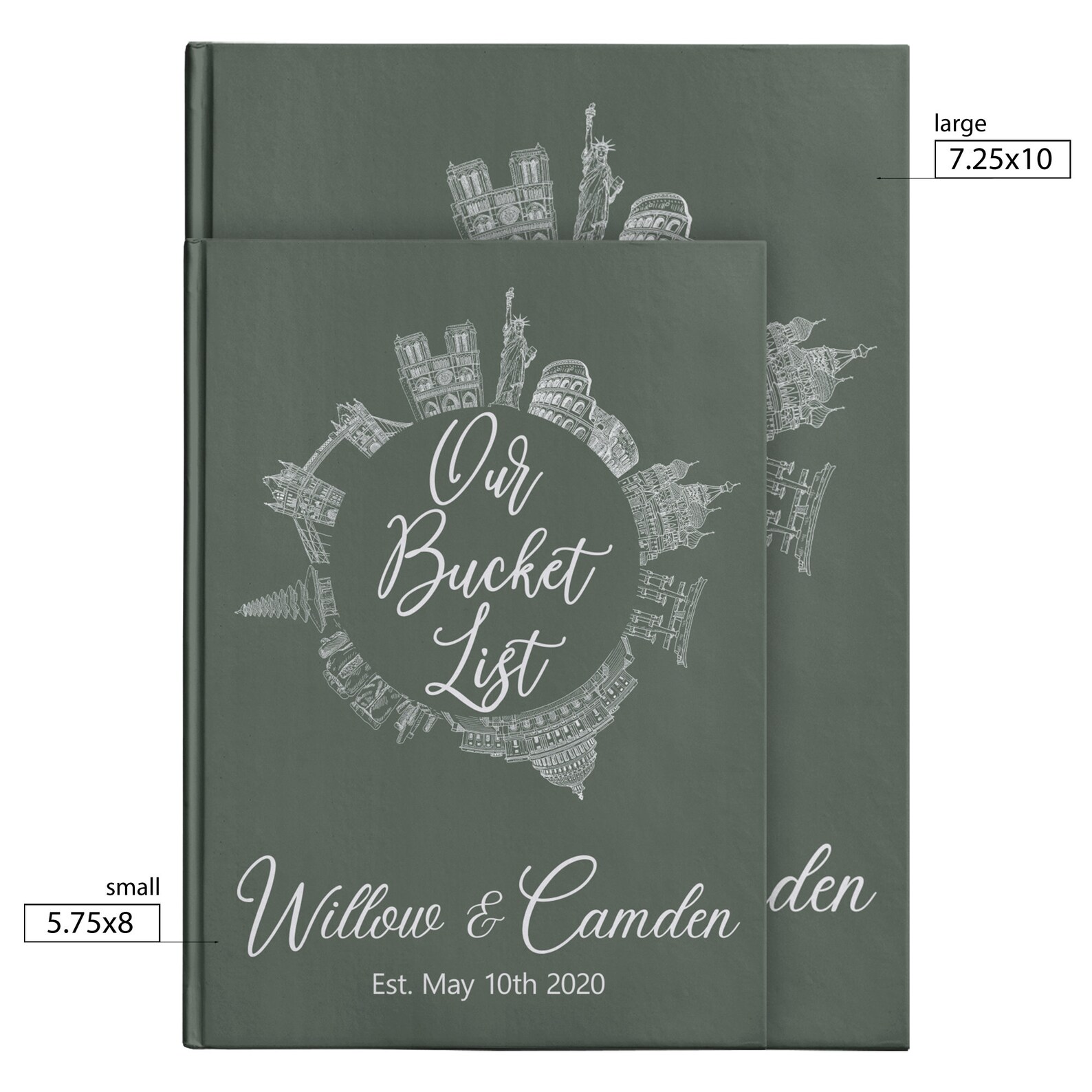 Our Bucket List Custom Couple Travel Journal Personalized - Etsy