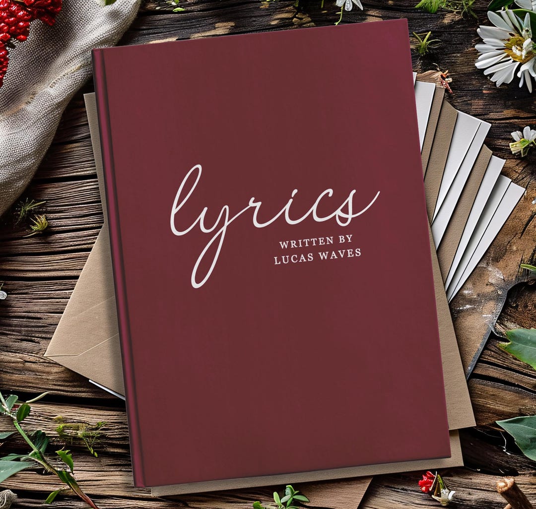 Personalized Lyrics Journal - Custom Songwriter's Notebook - Musician ...