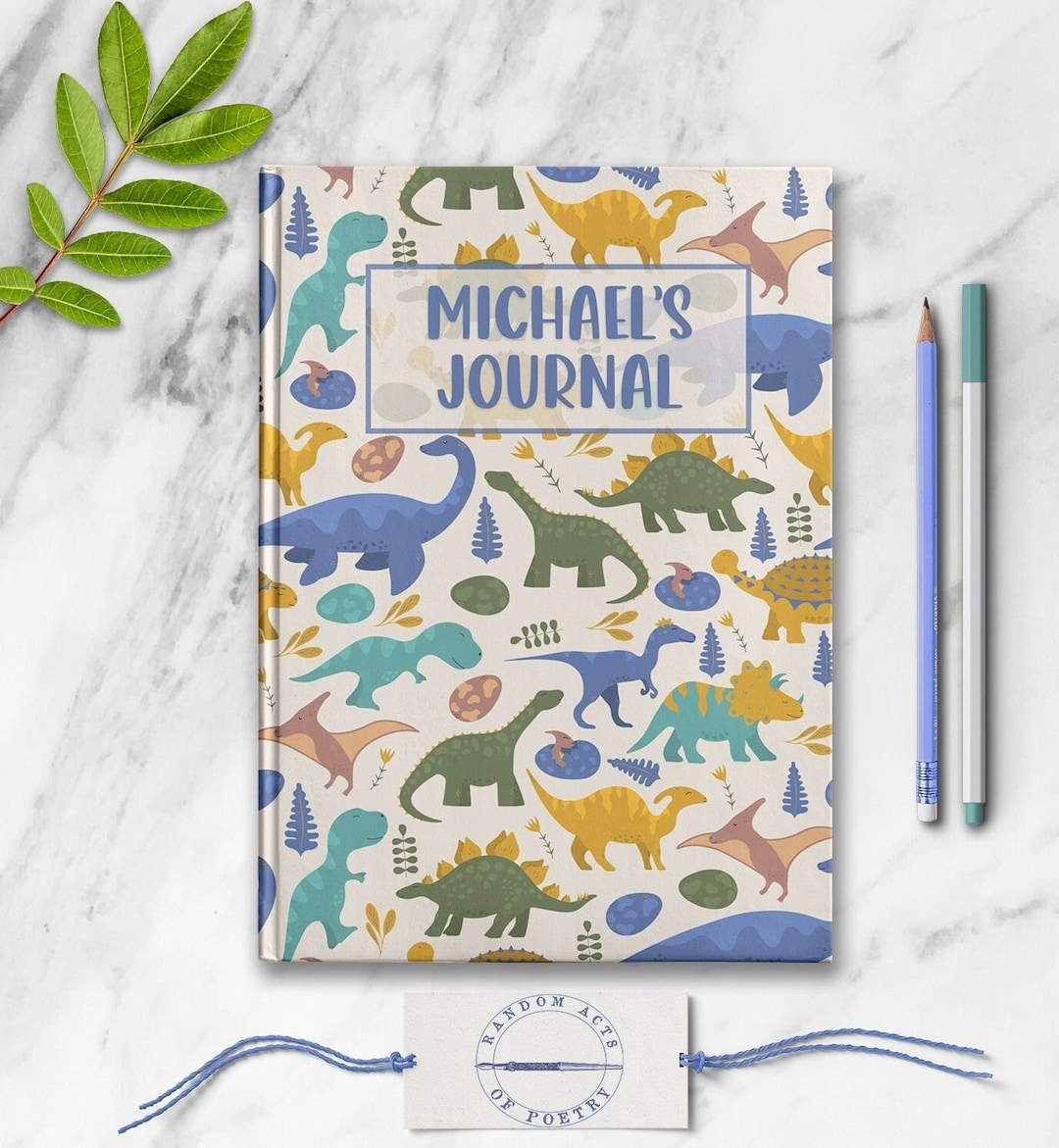 Personalized Dinosaur Notebook - Custom Kids Journal - Birthday Gift - Etsy