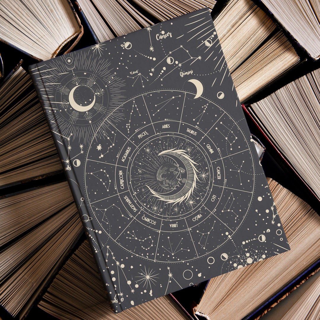 Zodiac Wheel Journal - Moon Goddess Astrology Notebook - Space Galaxy ...