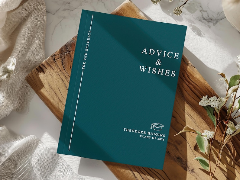 Advice & Wishes Graduation Book - Class of 2026 - Personalized Graduate ...