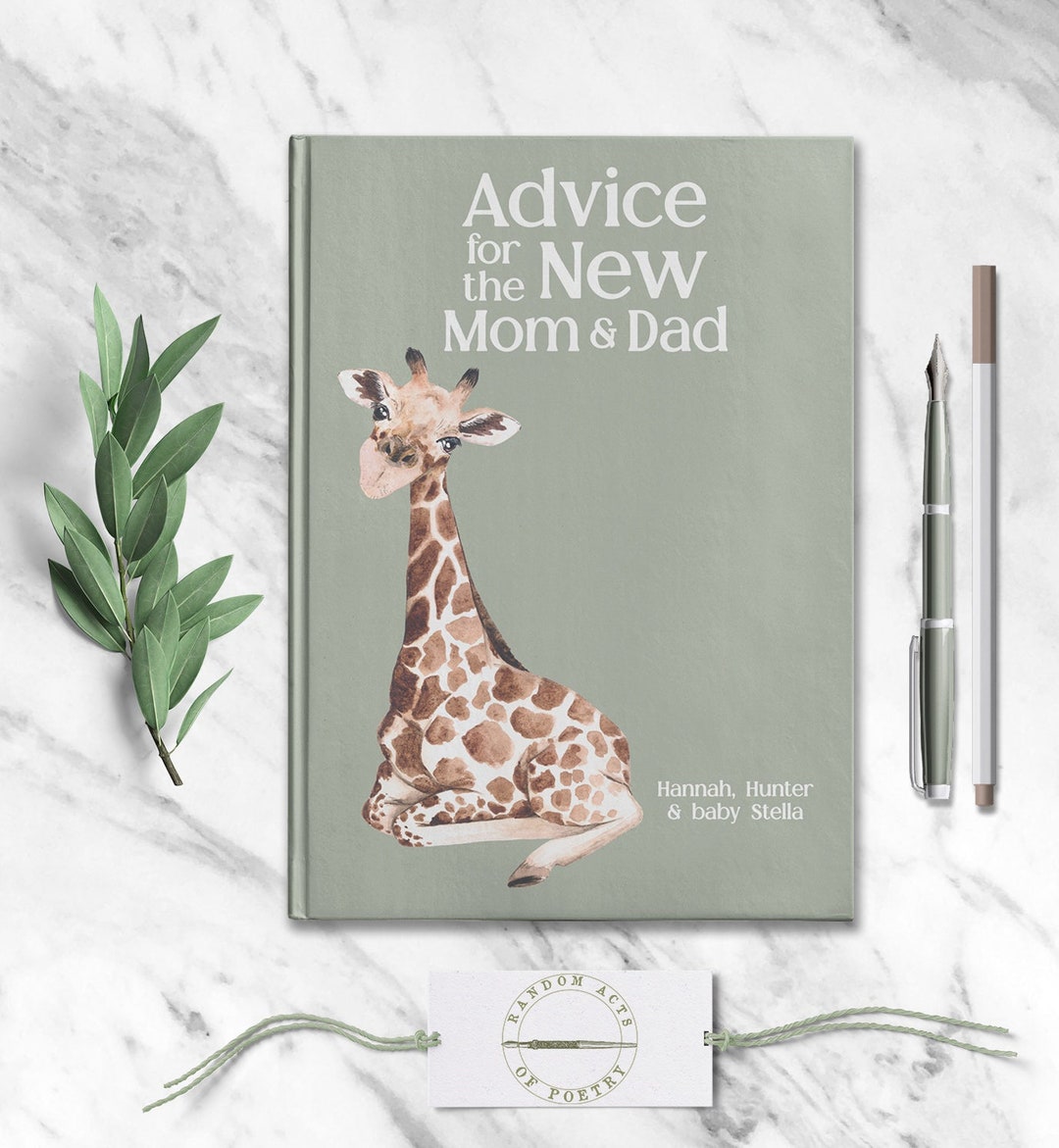 Advice for the New Mom & Dad Personalized Journal Custom Girl Boy Baby ...