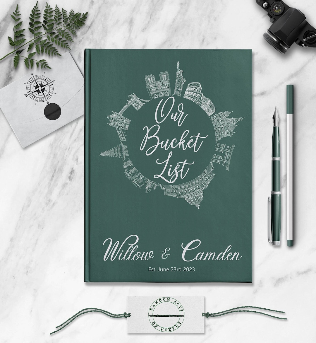 Our Bucket List - Custom Couple Travel Journal - Personalized Adventure ...