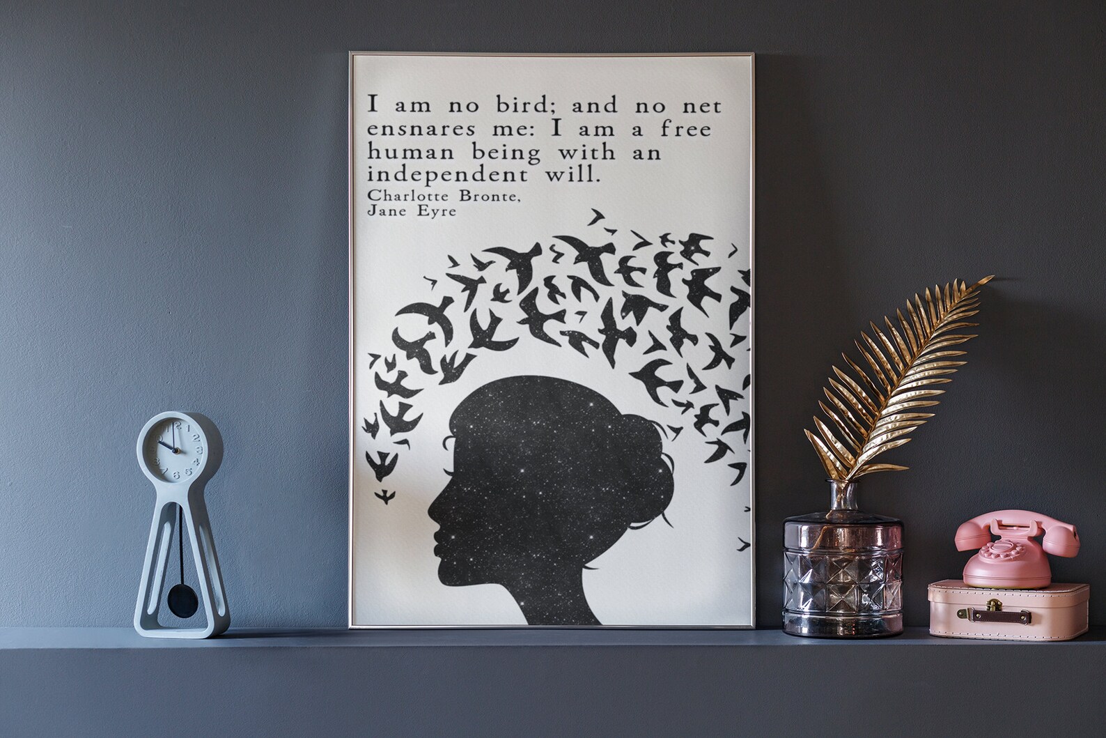 I Am No Bird Art Print Charlotte Bronte Jane Eyre Quote | Etsy