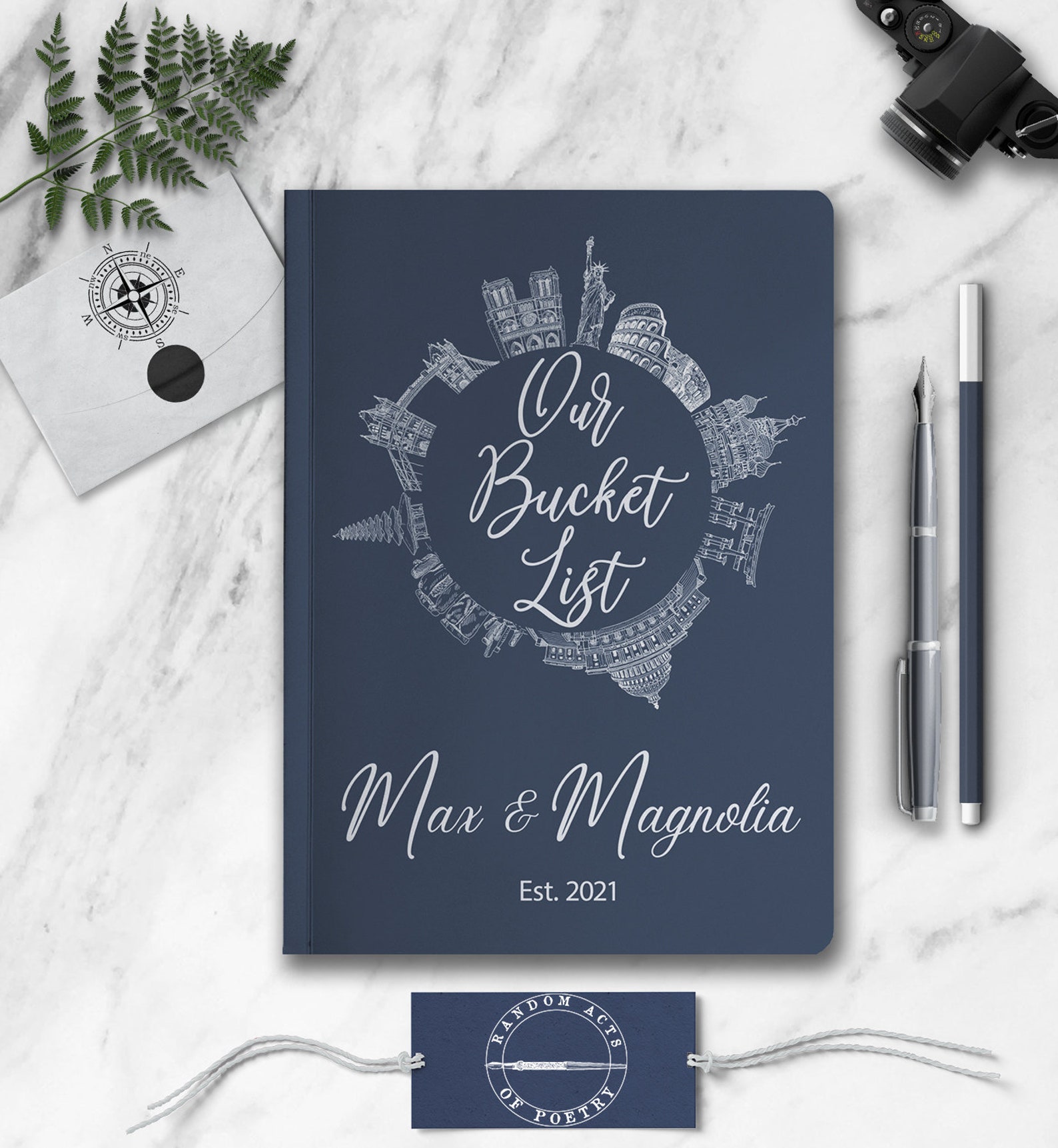 Our Bucket List Custom Couple Travel Journal Personalized - Etsy