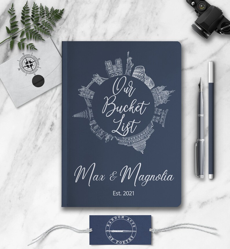 Our Bucket List - Custom Couple Travel Journal - Personalized Adventure ...