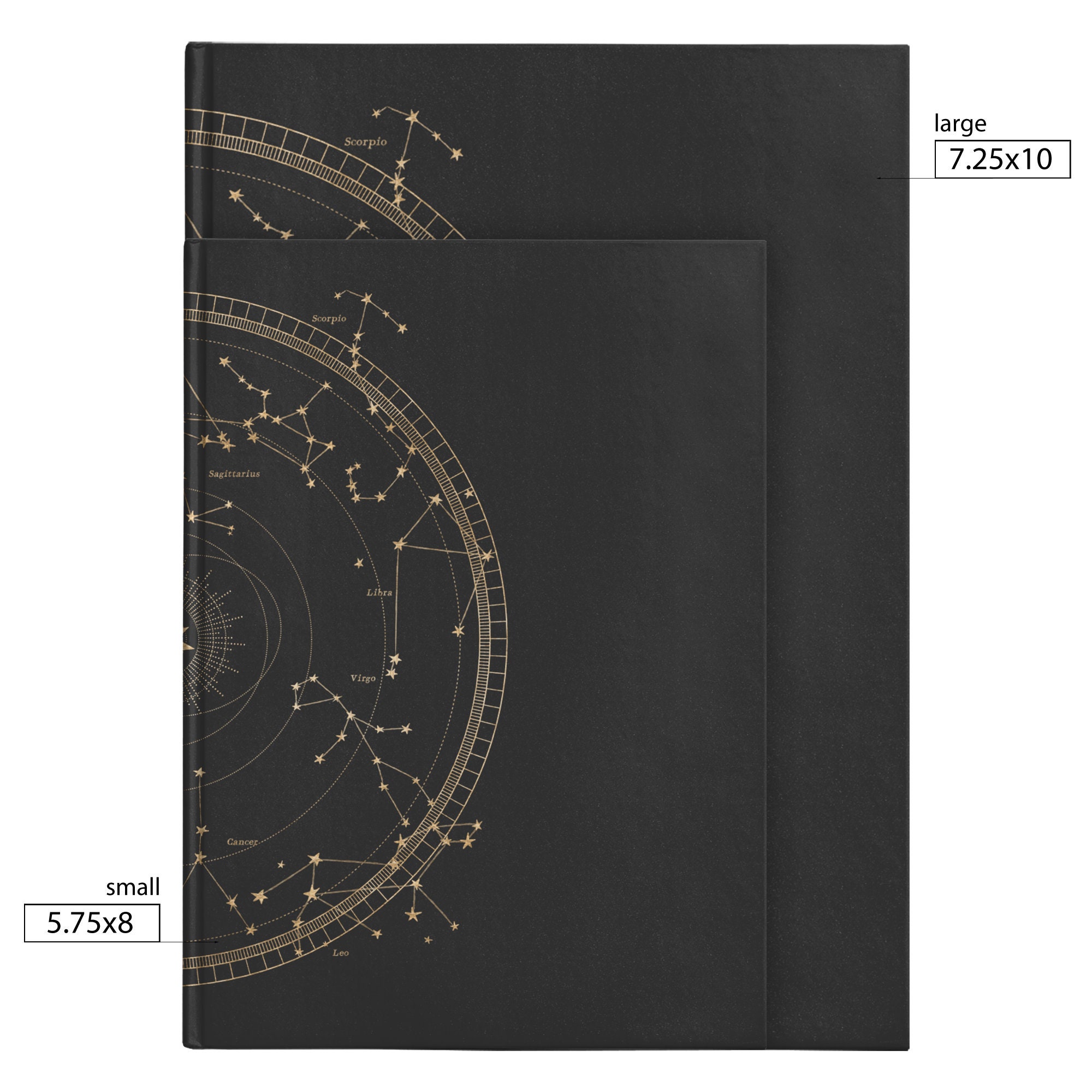 Personalized Astrology Notebook - Golden Star Chart Constellation ...