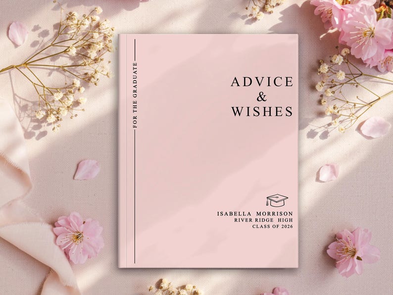 Advice & Wishes Graduation Book - Class of 2026 - Personalized Graduate ...