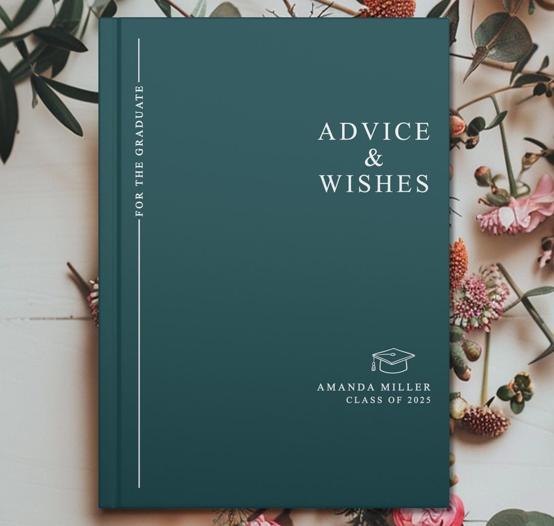 Personalized Graduation Advice & Wishes Book - Class of 2025 Graduate ...