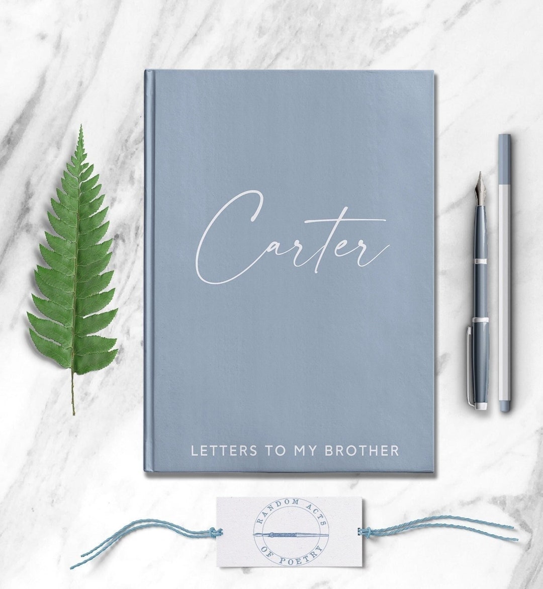 Letters to My Brother - Personalized Memory Journal - Custom Name ...