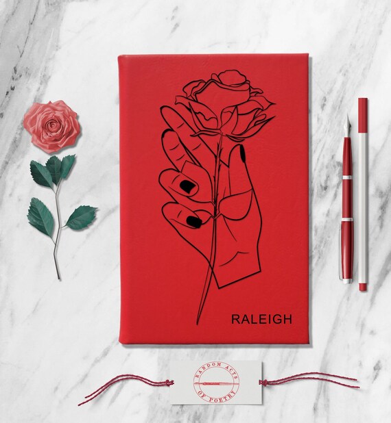 Rose Personalized Poetry Notebook Custom Name Journal - Etsy