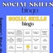 Social Skills Bingo Small Group Counseling Activity Social Emotional ...
