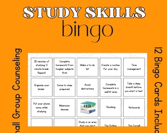 Stress Management Bingo Small Group Counseling SEL Activity 7th-12th ...