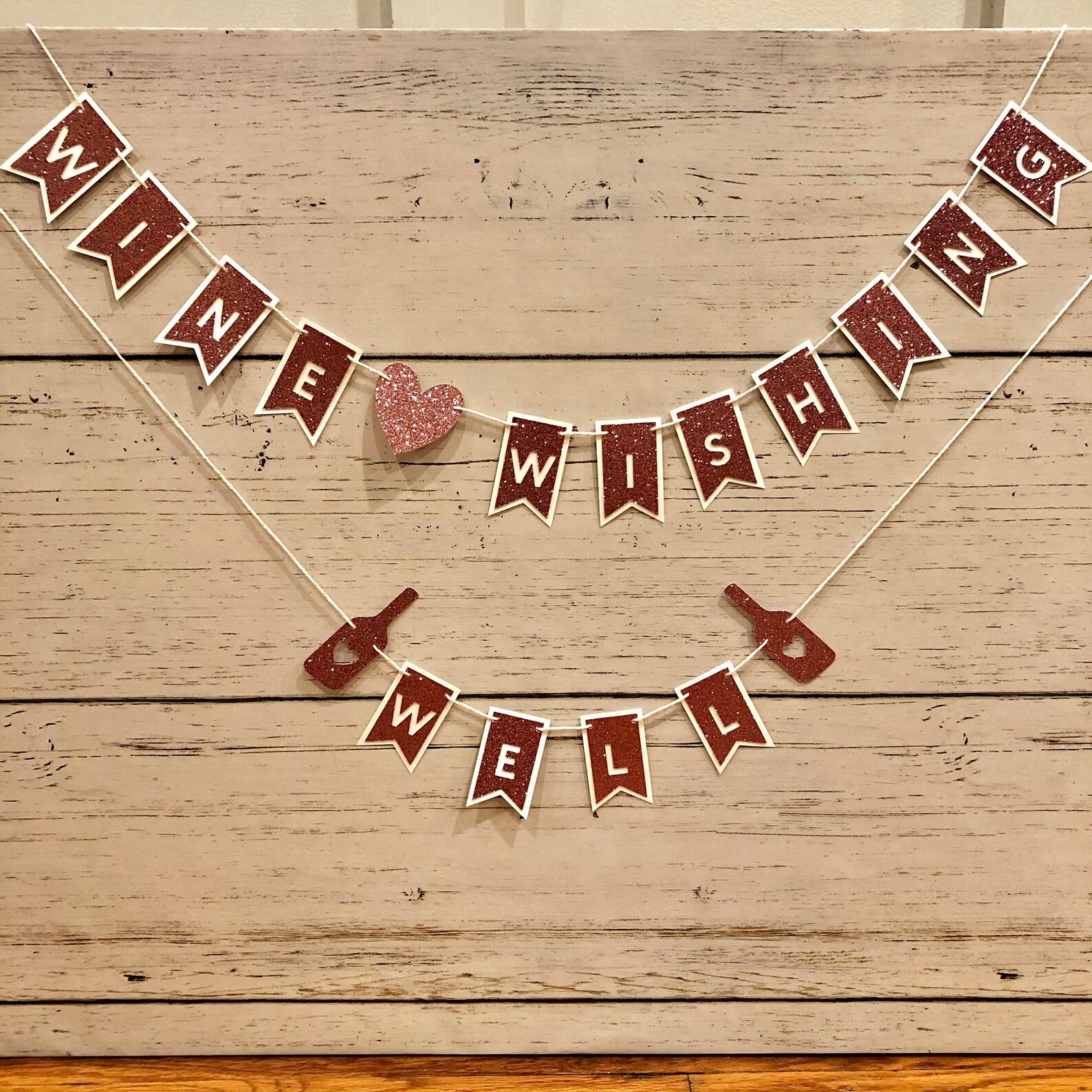 Wine Wishing Well Banner - Wishing Well Garland - Bridal Shower ...