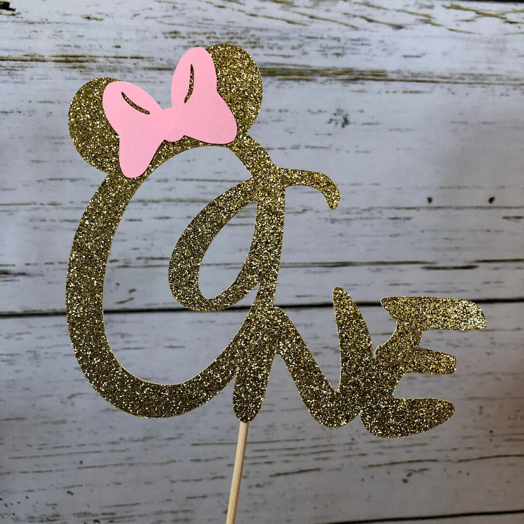 Minnie Mouse One Cake Topper, Minnie One Cake Topper, First Birthday ...