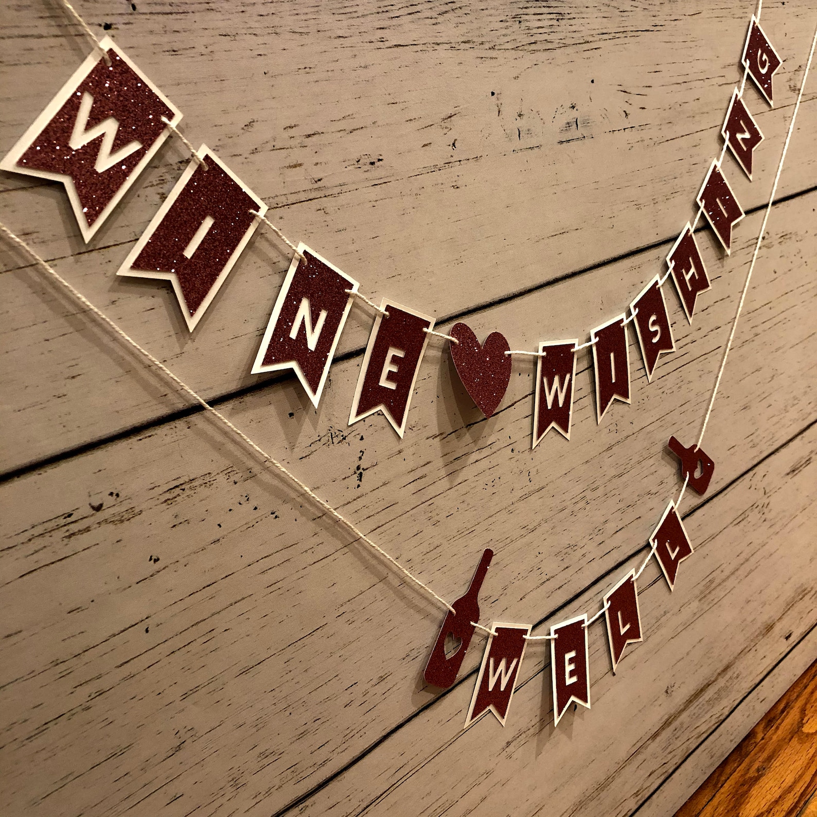 Wine Wishing Well Banner - Wishing Well Garland - Bridal Shower ...