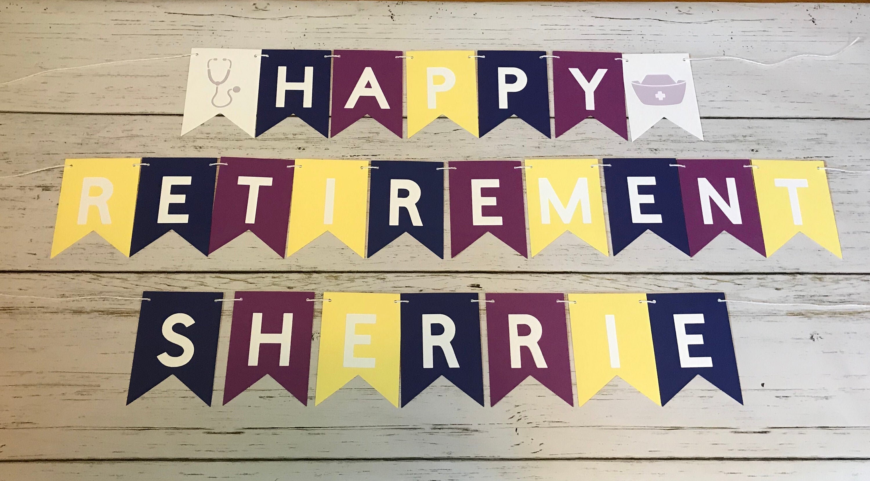 Happy Retirement Banner Retirement Party Happy Retirement - Etsy