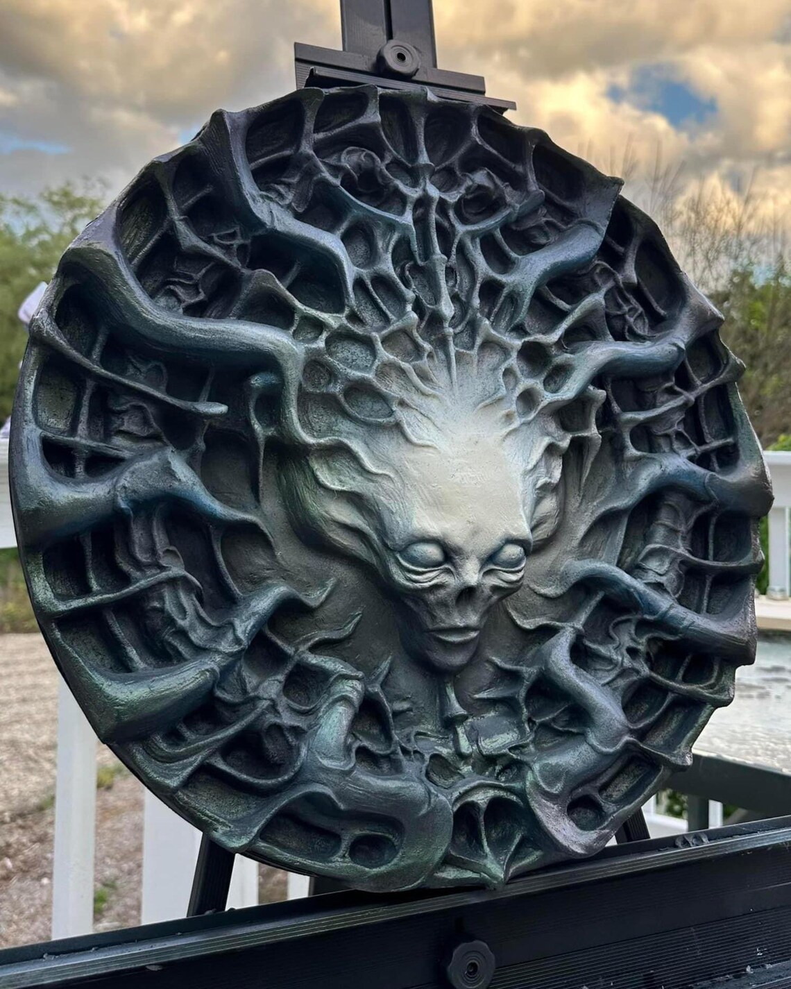 Wall Sculpture, Dark Art, Alien Sculpture, Relief Sculpture, Resin Wall ...