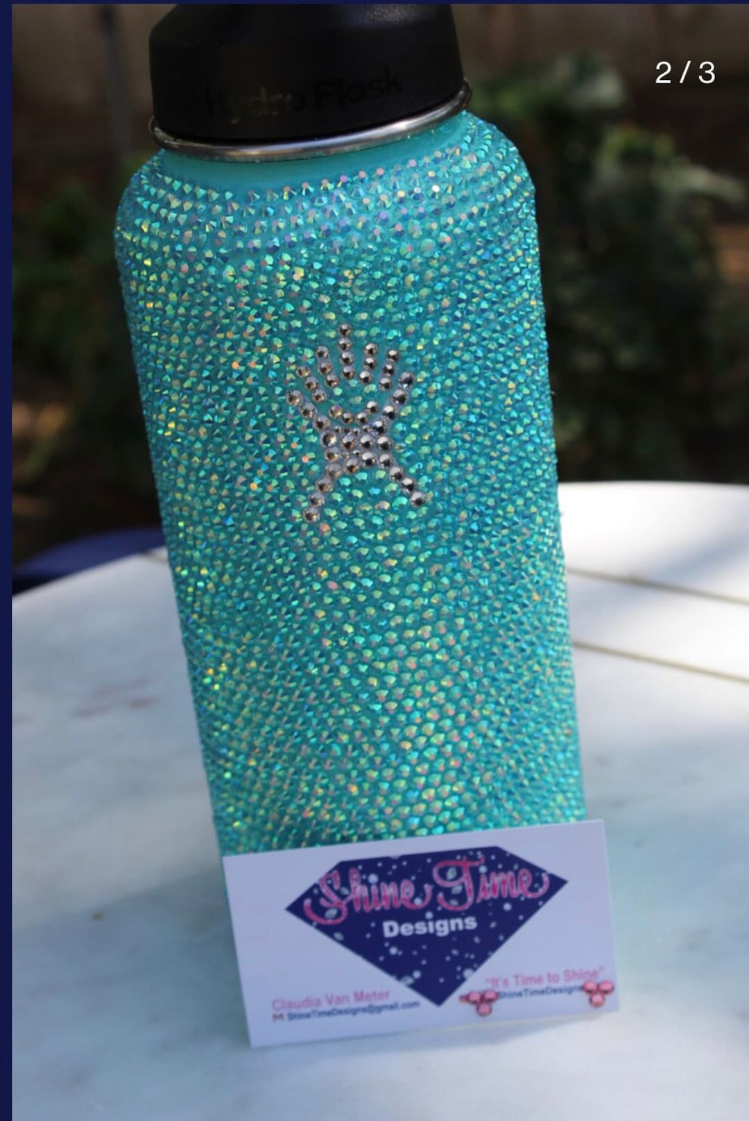 Custom Rhinestone Hydro Bottle - Etsy