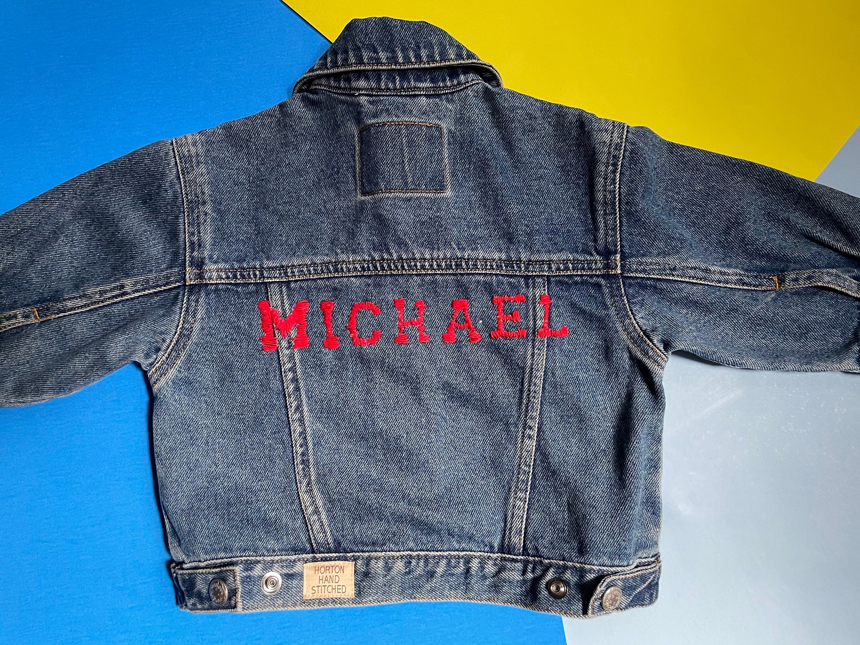 CUSTOM NAME JACKET Personalized Girls Denim Embroidered Etsy