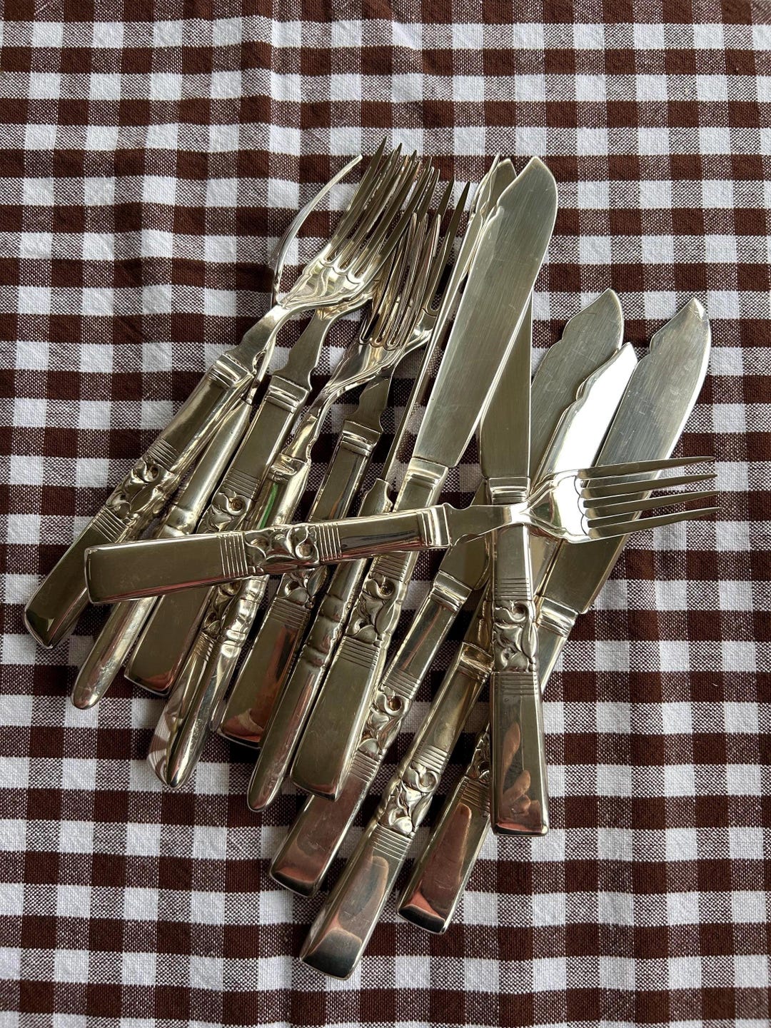 Set of Six Vintage Fish Knives and Forks - Etsy