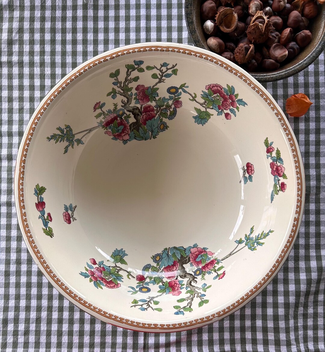 Gorgeous Porcelain Indian Tree Basin / Bowl Large - Etsy