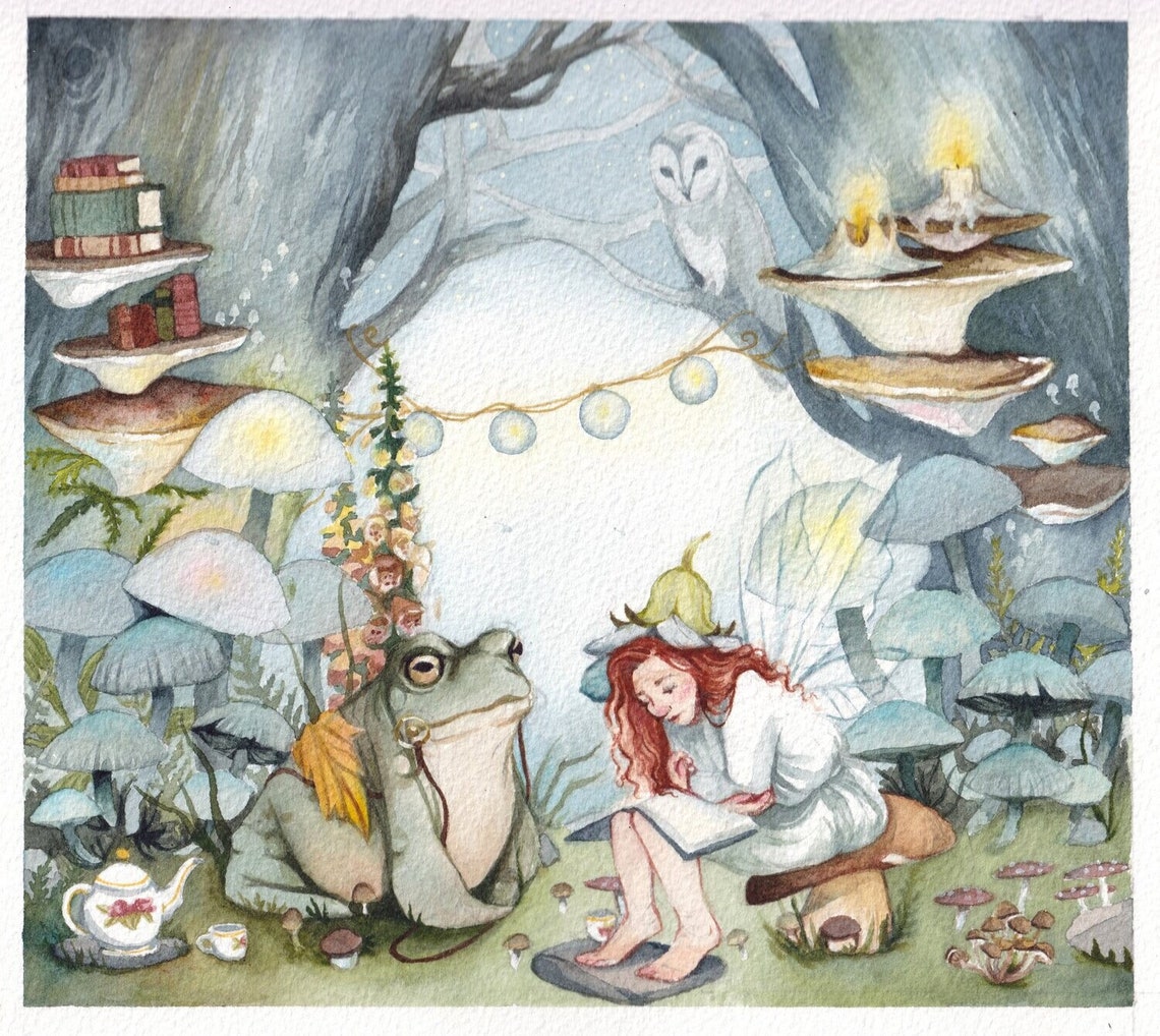 Enchanted Library Print - Etsy