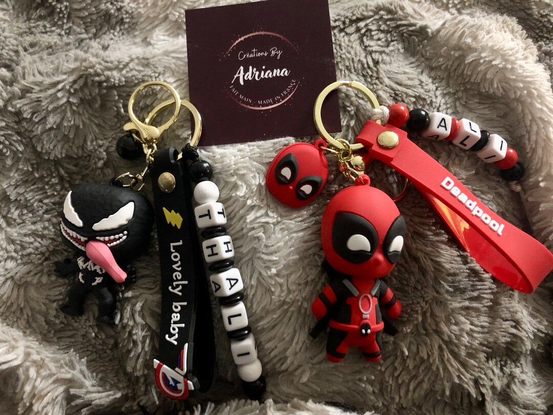 3D Character Key Ring, Super Heroes, Marvel, Venom, Deadpool, Bag ...
