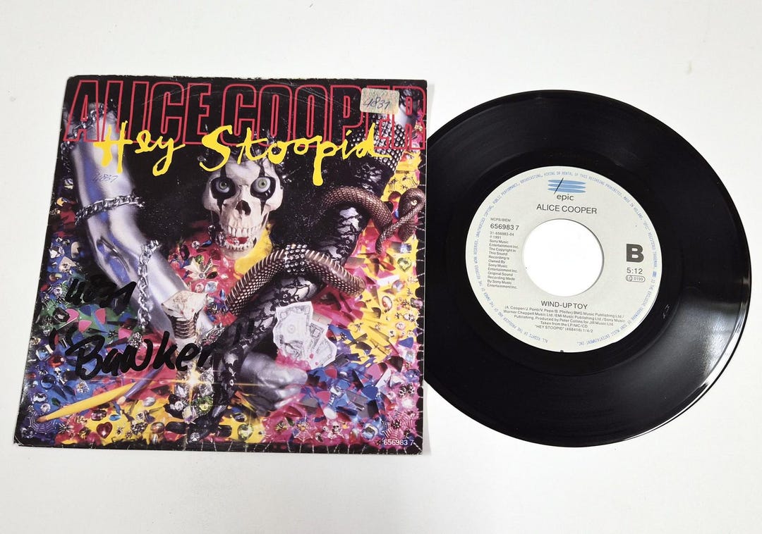 Alice Cooper – Hey Stoopid / Wind-up Toy – 7" Vinyl – 1991 – NM+ - Etsy