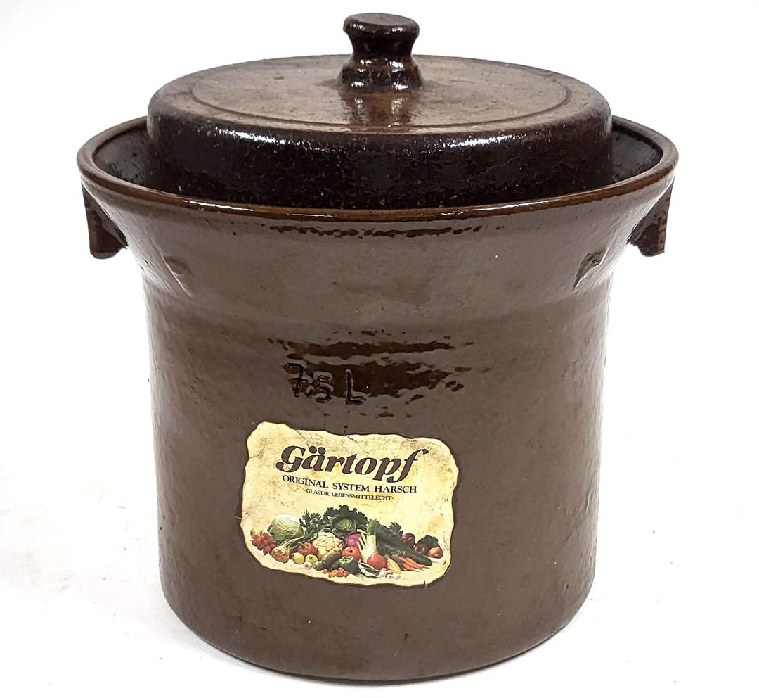 Vintage Gartopf 7.5L Fermentation Crock – Original System Harsch Brown ...