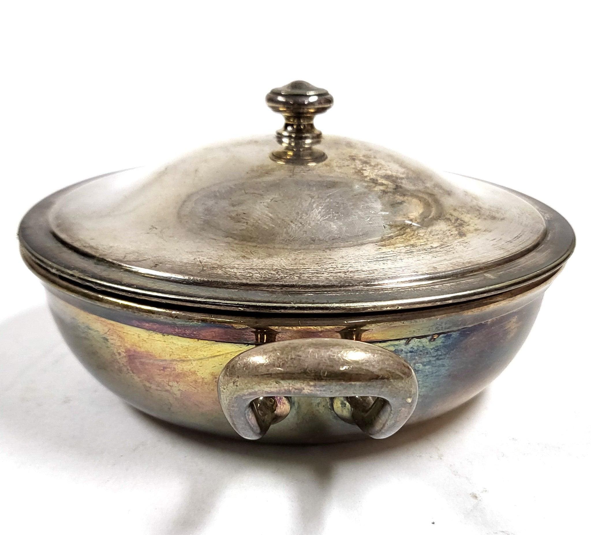 Vintage Wellner WWII WW2 Germany Serving Bowl Pot 40cl Heavy Silver ...