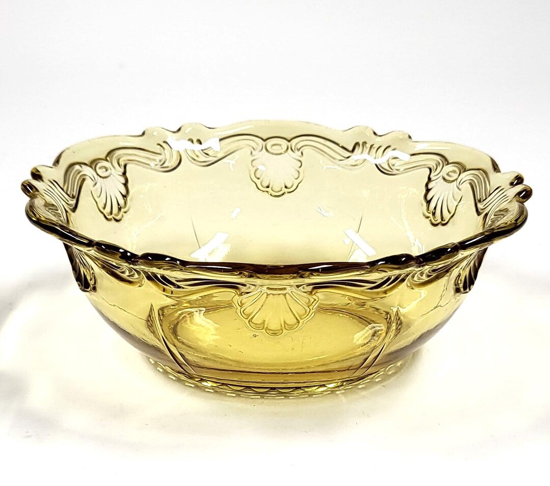 Vintage Inwald Barolac Barock Amber Glass 7.5" Bowl - Etsy