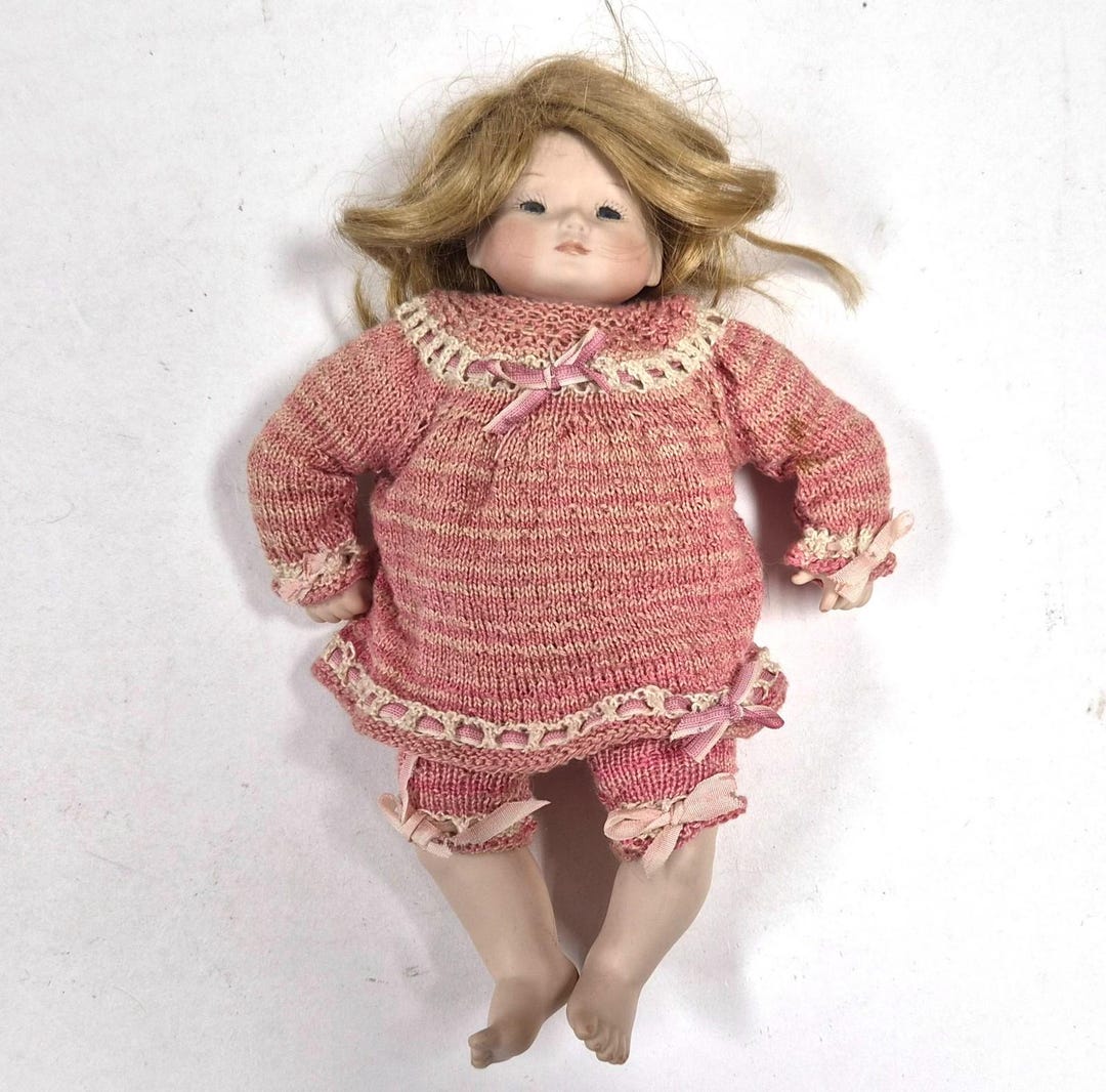 Vintage 9" Helga Matejka Porcelain Doll – Blonde Wig – Pink Outfit ...