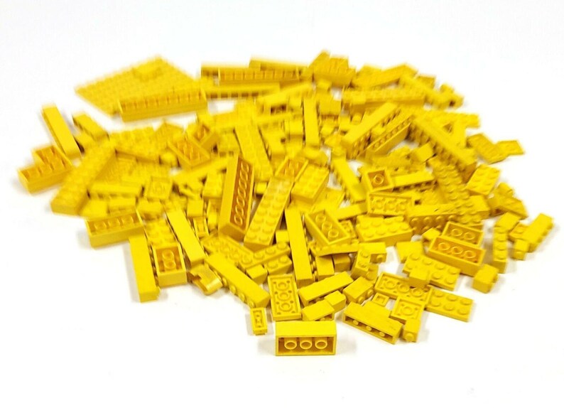 Vintage Lego Classic Old Yellow Bricks Plates Tiles 1970s - Etsy