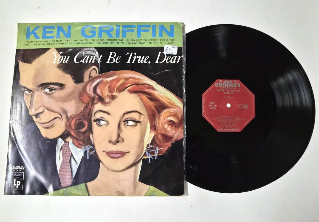You Can’t Be True, Dear – Ken Griffin LP – Coronet – Mono – 12" – NM - Etsy