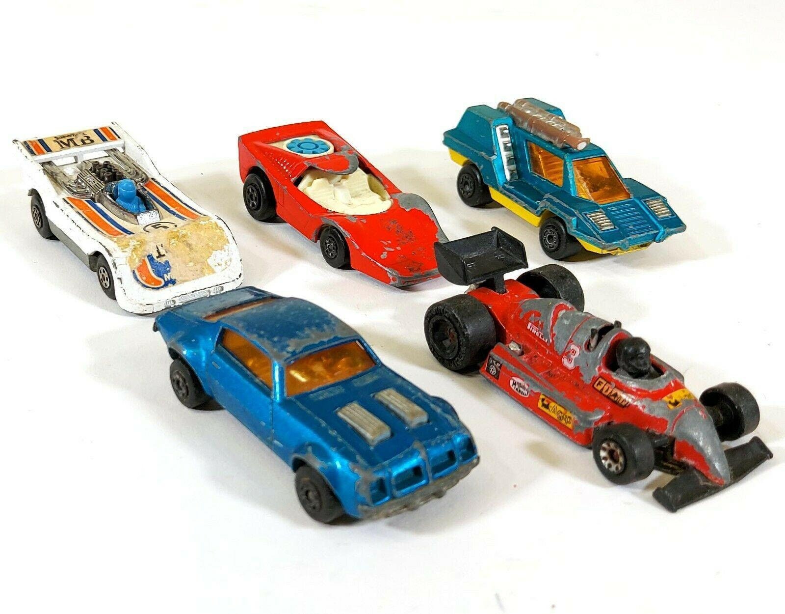 Toys & Games Miniature Toys 5 X Matchbox Race Car Blue Red White ...
