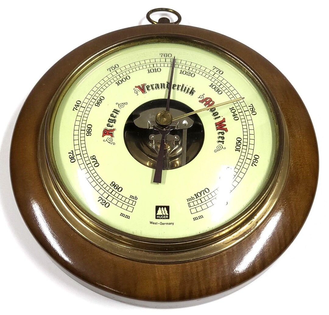 Vintage Huger West Germany Barometer Weather Station Dutch - Etsy