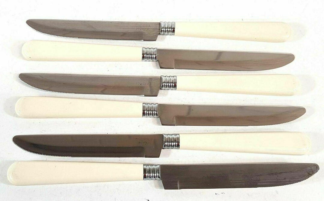 Vintage Sierra Inox Cutlery Set – 6 Stainless Steel Knives – Mid ...