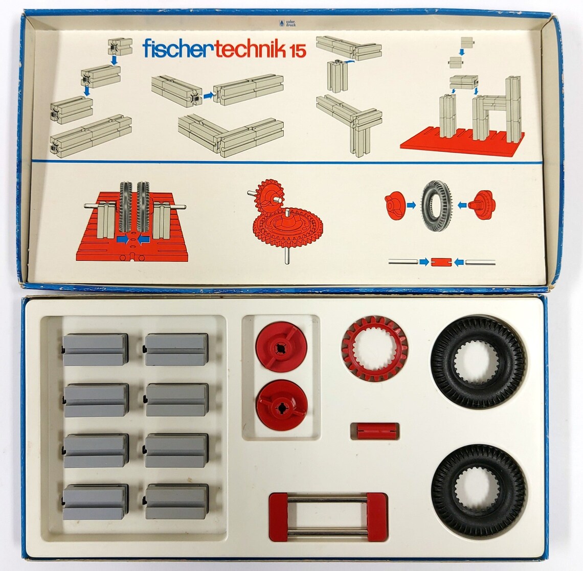 Vintage Fischertechnik 15 Parts Spares Complete 1966 W. Germany 30015 ...