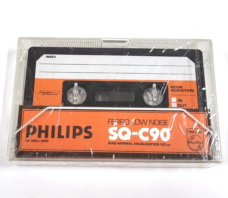 Vintage Philips SQ-C90 Ferro Low Noise Audio Cassette Tape – NOS Sealed ...