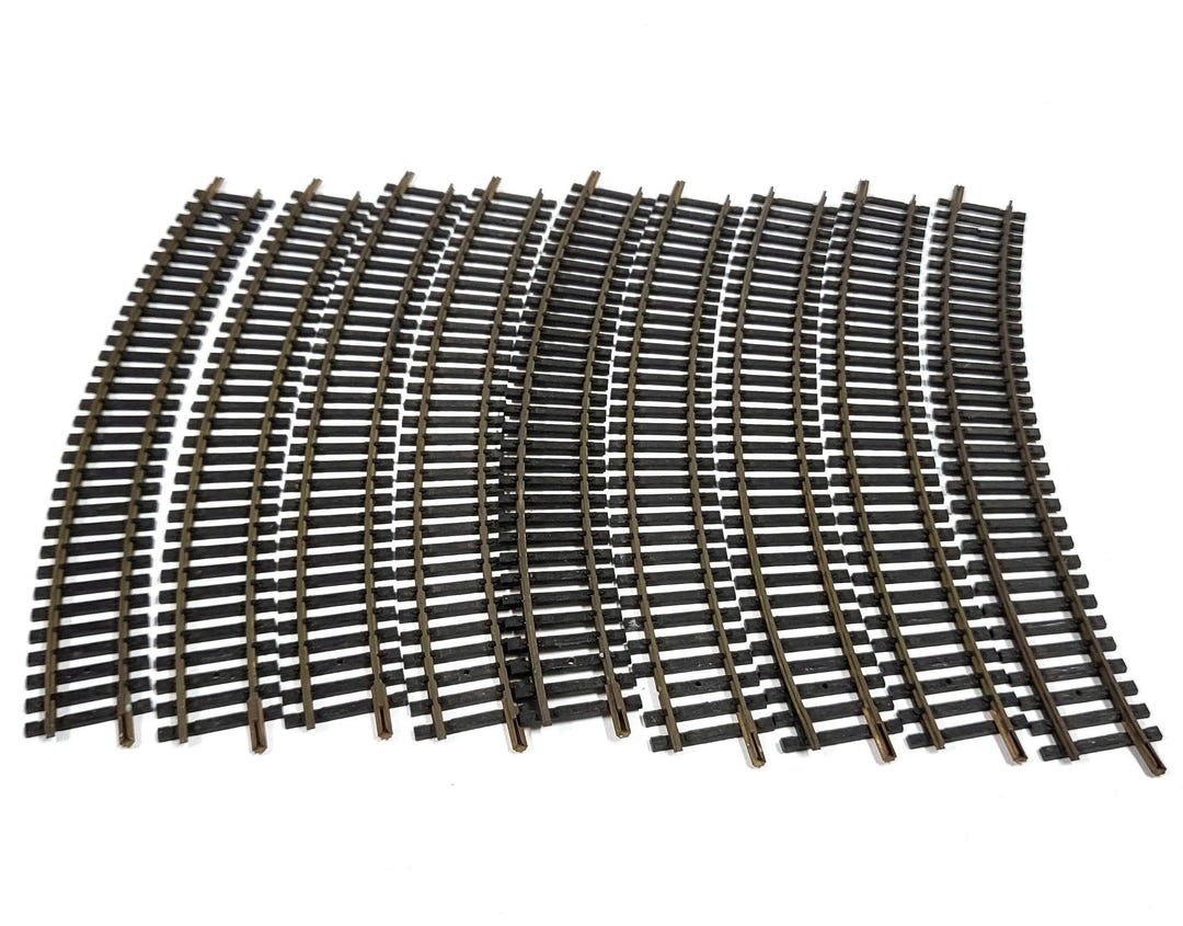 Vintage Fleischmann HO 1701 Curved Railway Track R415 Lot 9pcs Germany ...