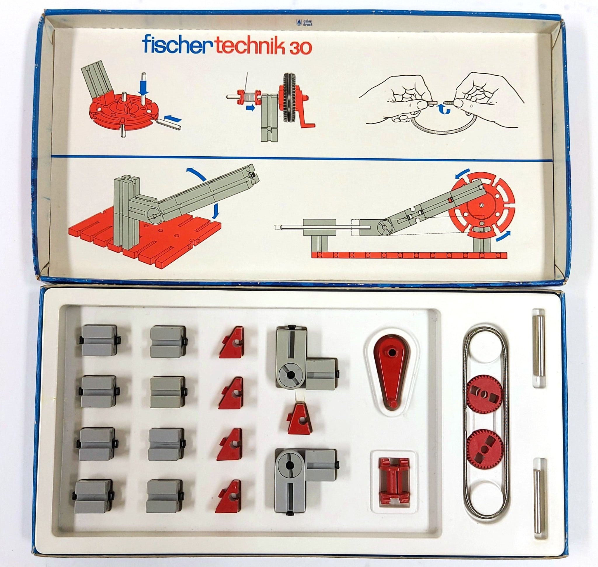 Vintage Fischertechnik 30 Parts Spares Complete 1969 W. Germany 30930 ...