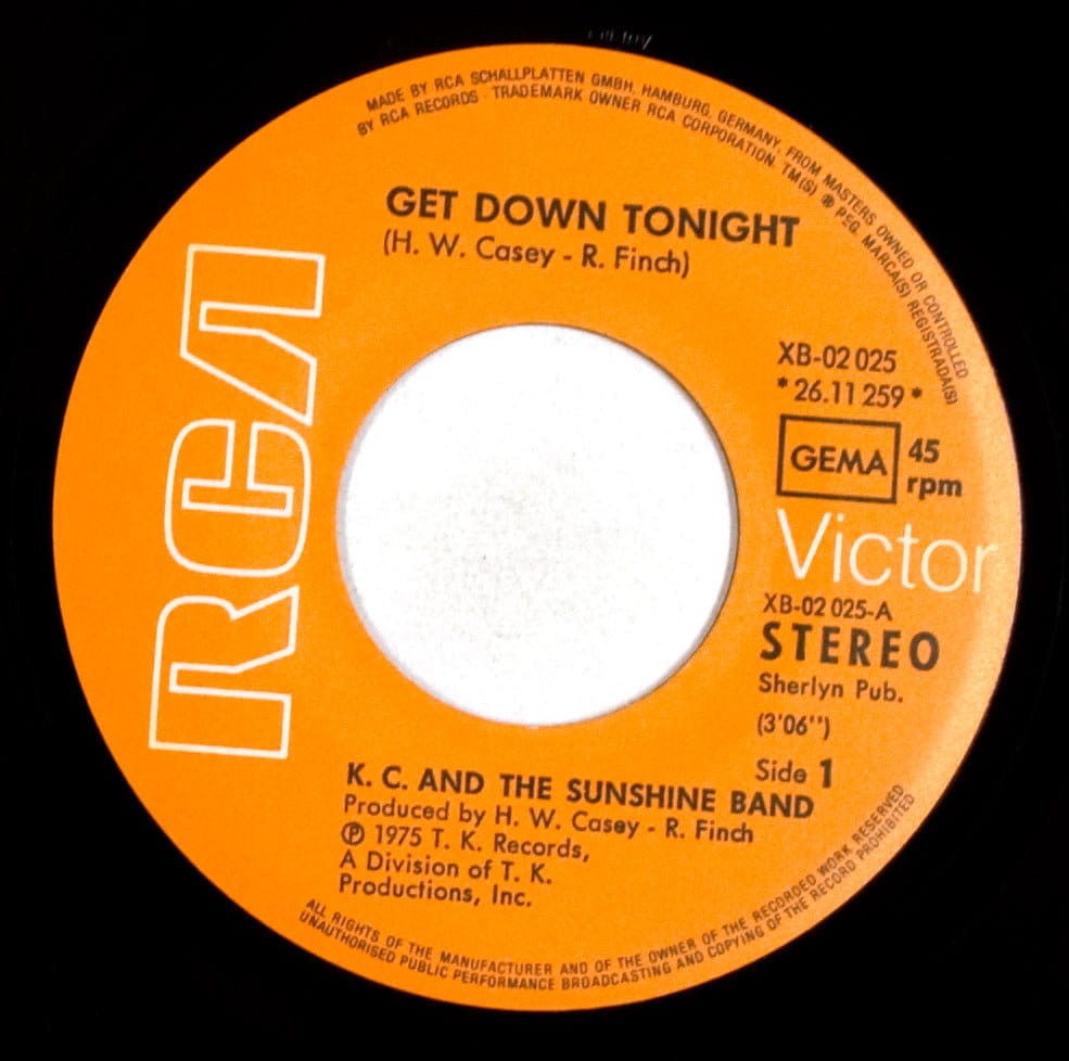 K.C. & the Sunshine Band Get Down Tonight 7 Vinyl VG/VG - Etsy