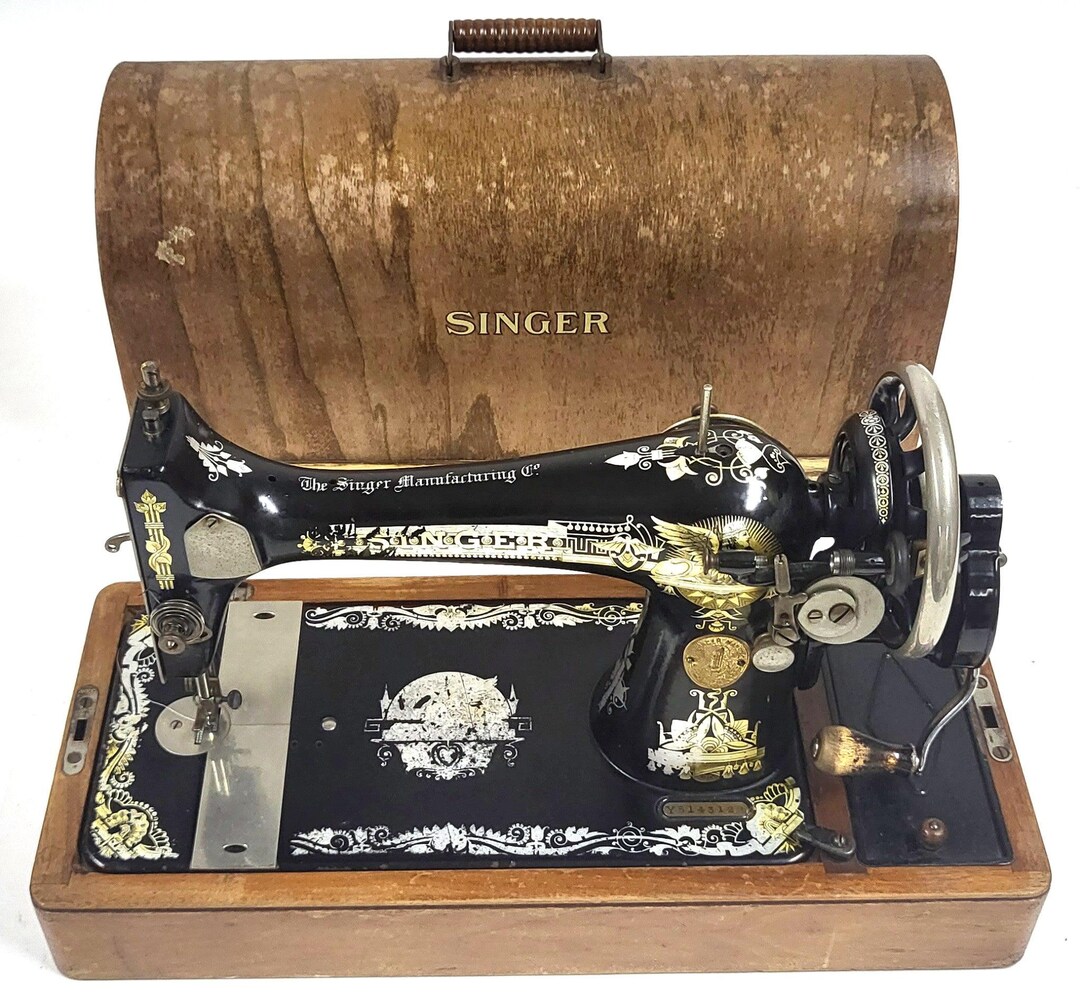 Antique Singer 127 Sphinx Hand Crank Sewing Machine - Etsy