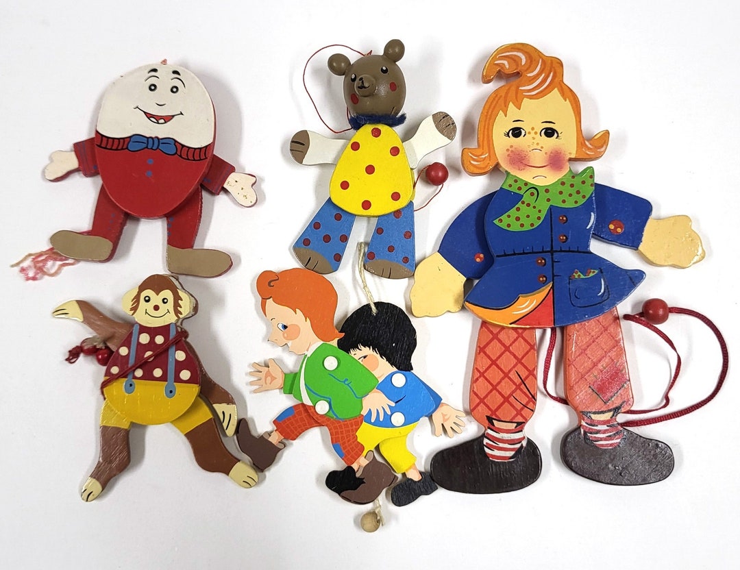 Vintage Jumping Jack Pull String Puppet Lot - Etsy