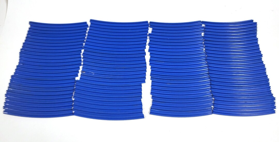 Vintage Lego Trains Blue Railway Track Curved Parts Lot Spares Bundle ...