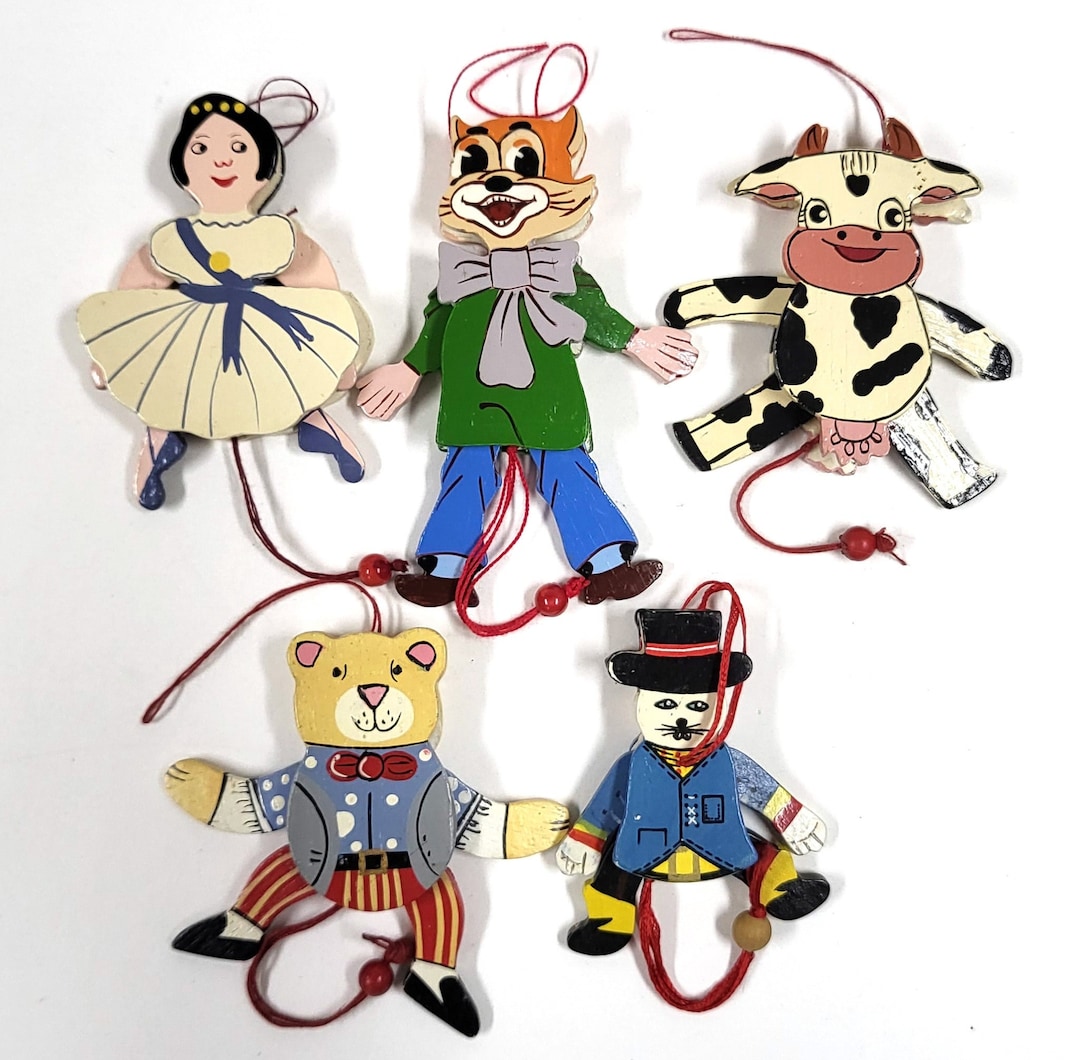 Vintage Jumping Jack Pull String Puppet Lot - Etsy
