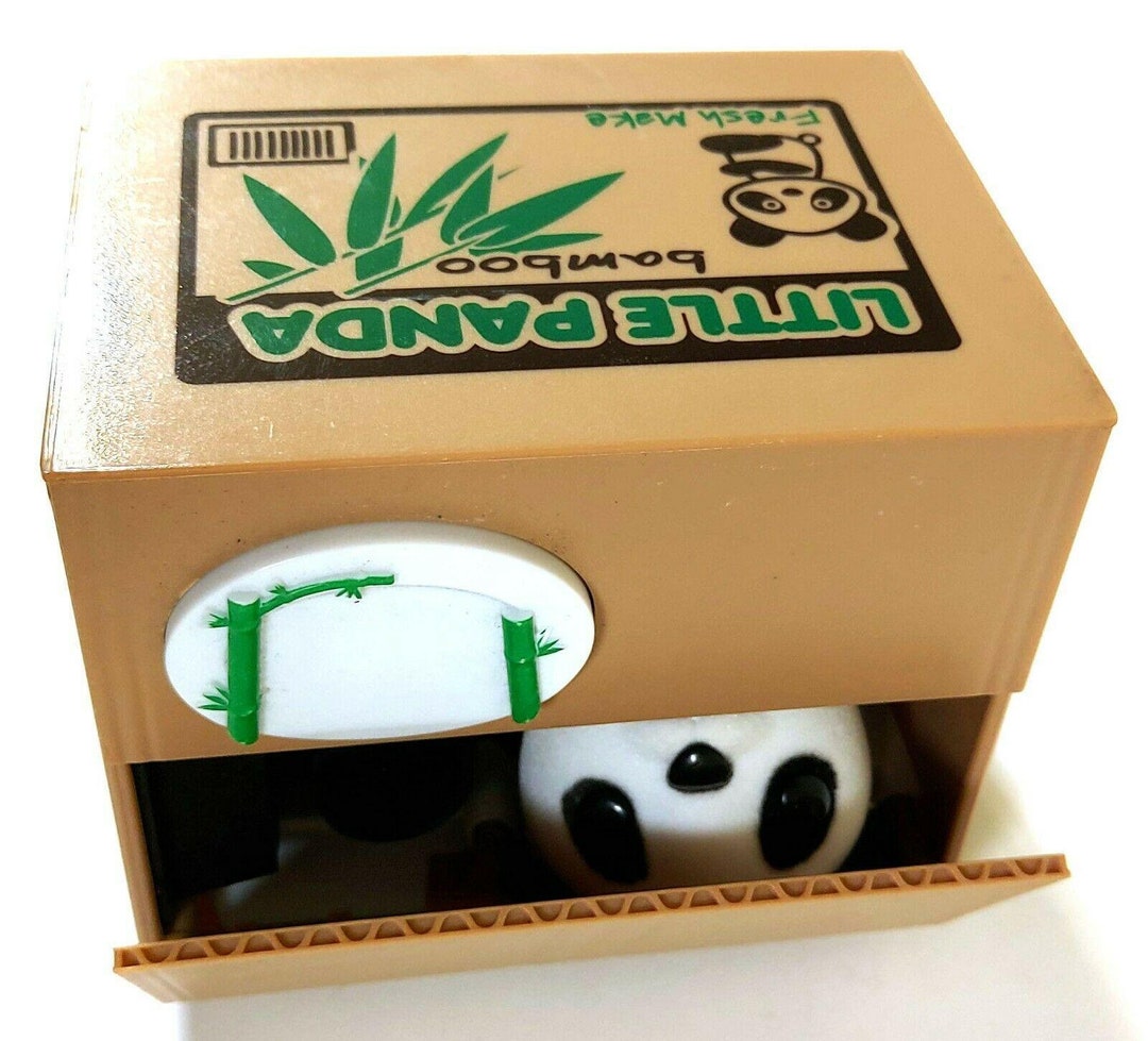 Vintage Little Panda Bamboo Kid Coin Bank - Etsy