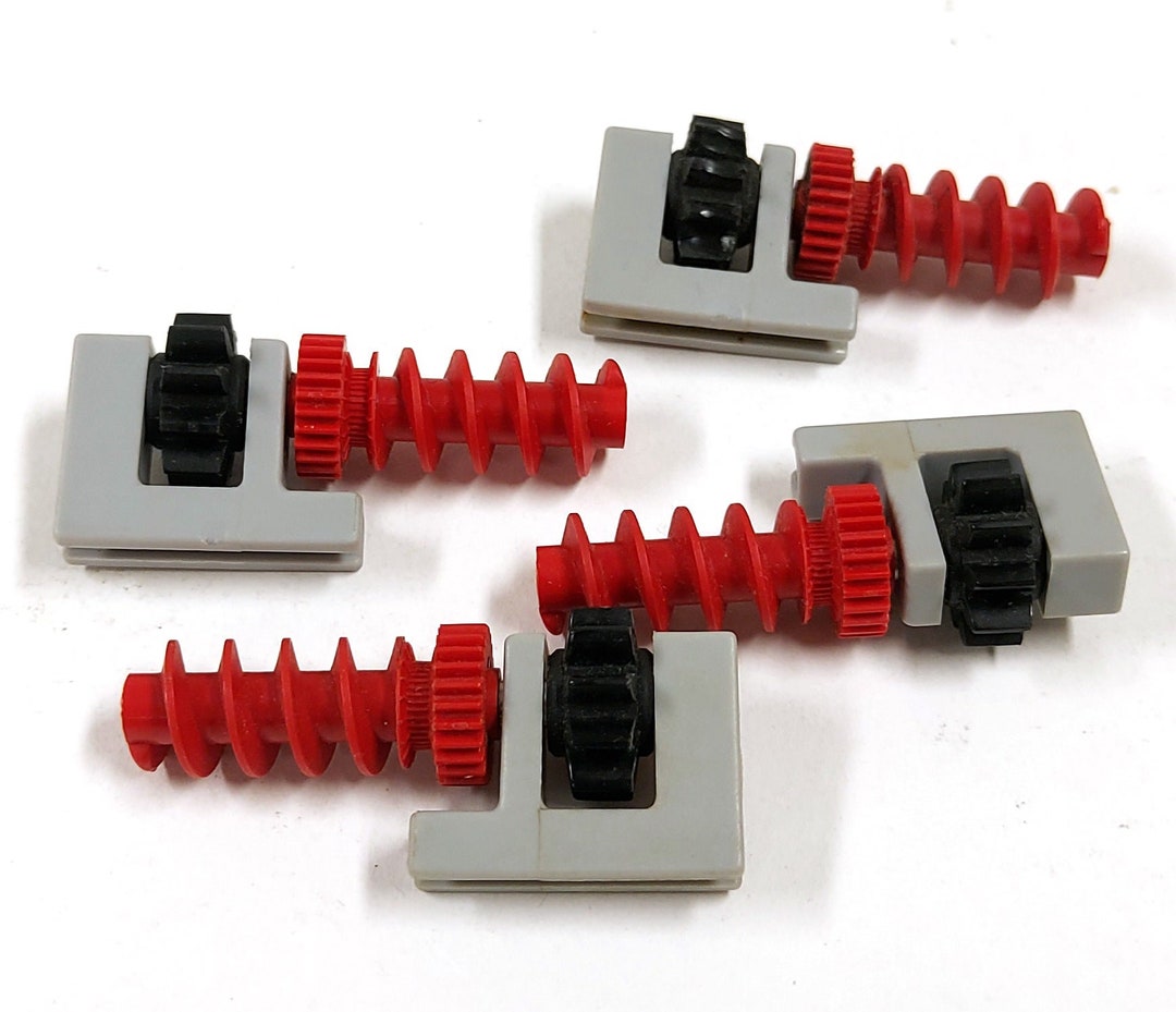 Vintage Fischertechnik 31045 Bracket With Worm Gray Red Black 4pcs - Etsy