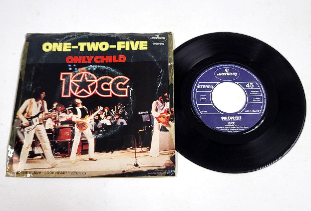 10cc Vinyl Record – One Two Five – 7 Inch Single 1980 – Mercury Records ...